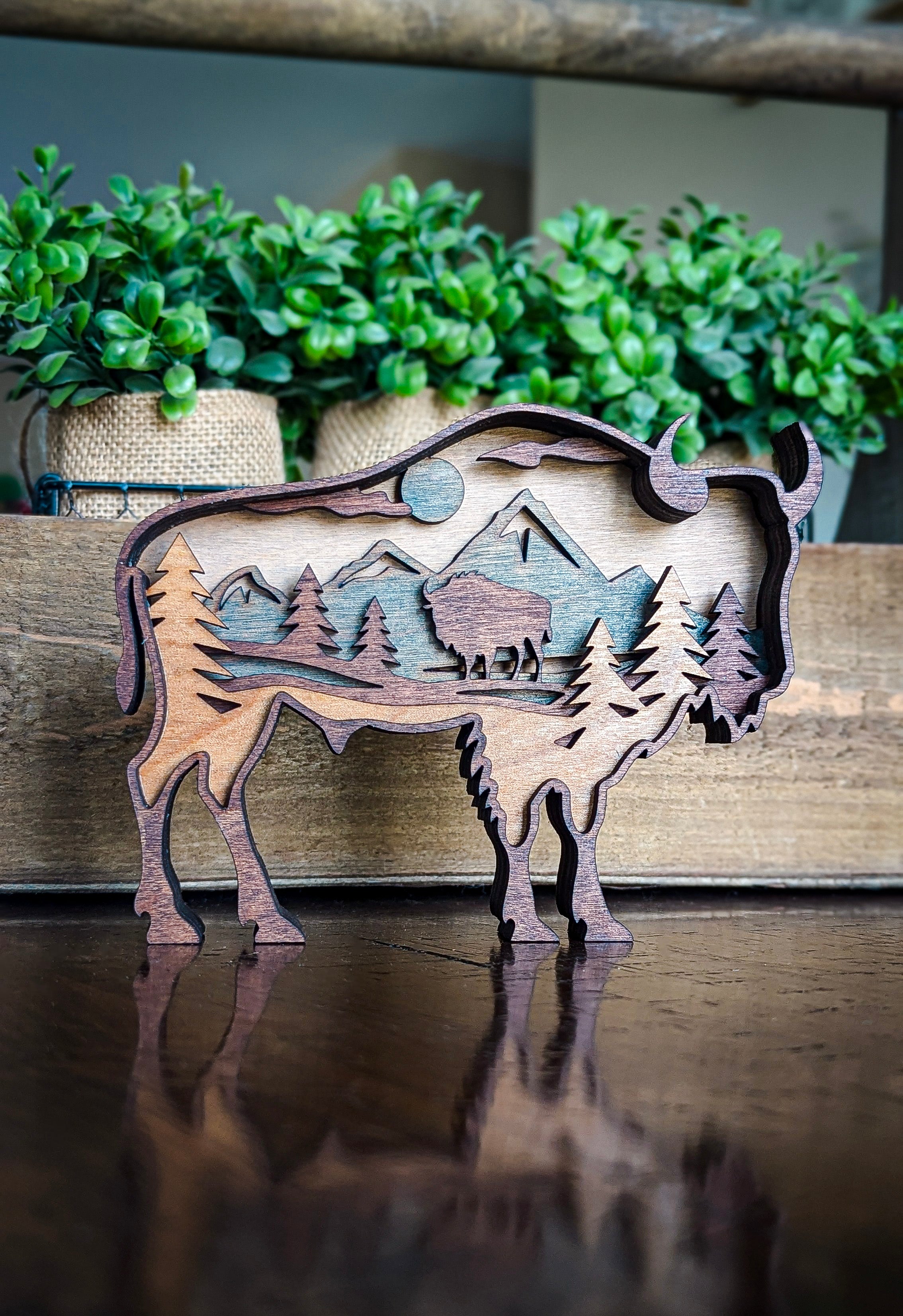 3D Multi-Layered Bison – Family's Creations, LLC